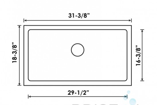 B1606 - UNDERMOUNT STAINLESS STEEL KITCHEN SINK 20 MM CORNERS ...